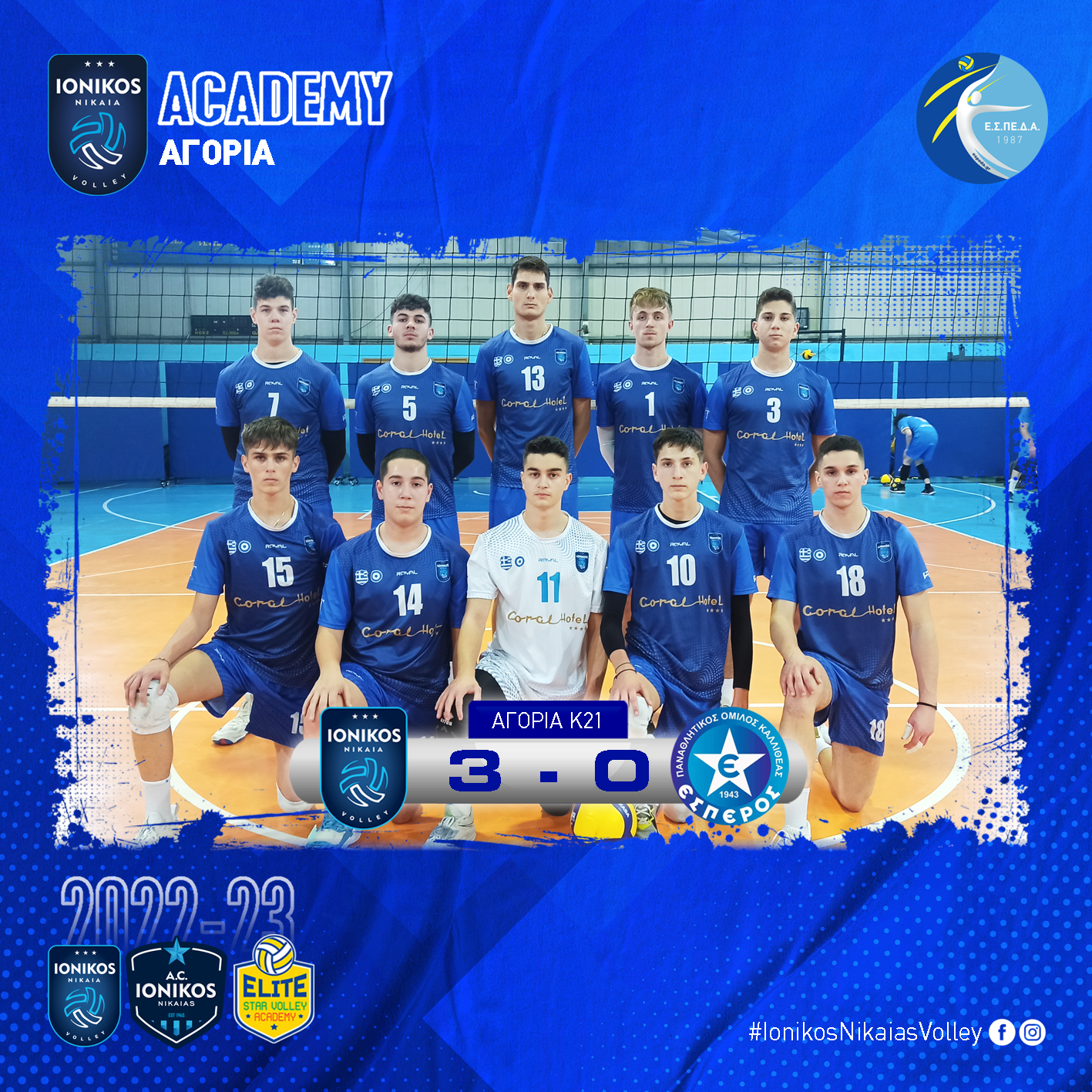 ΑΠΟΤΕΛΕΣΜΑ ACADEMY ΑΓΟΡΙΑ - A.C. IONIKOS NIKAIAS