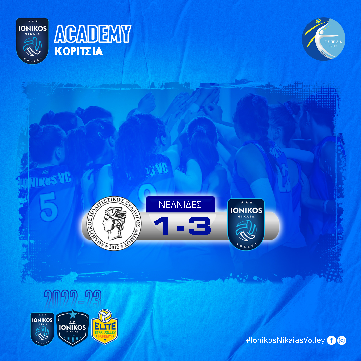 ΑΠΟΤΕΛΕΣΜΑΤΑ ACADEMY ΚΟΡΙΤΣΙΑ - A.C. IONIKOS NIKAIAS