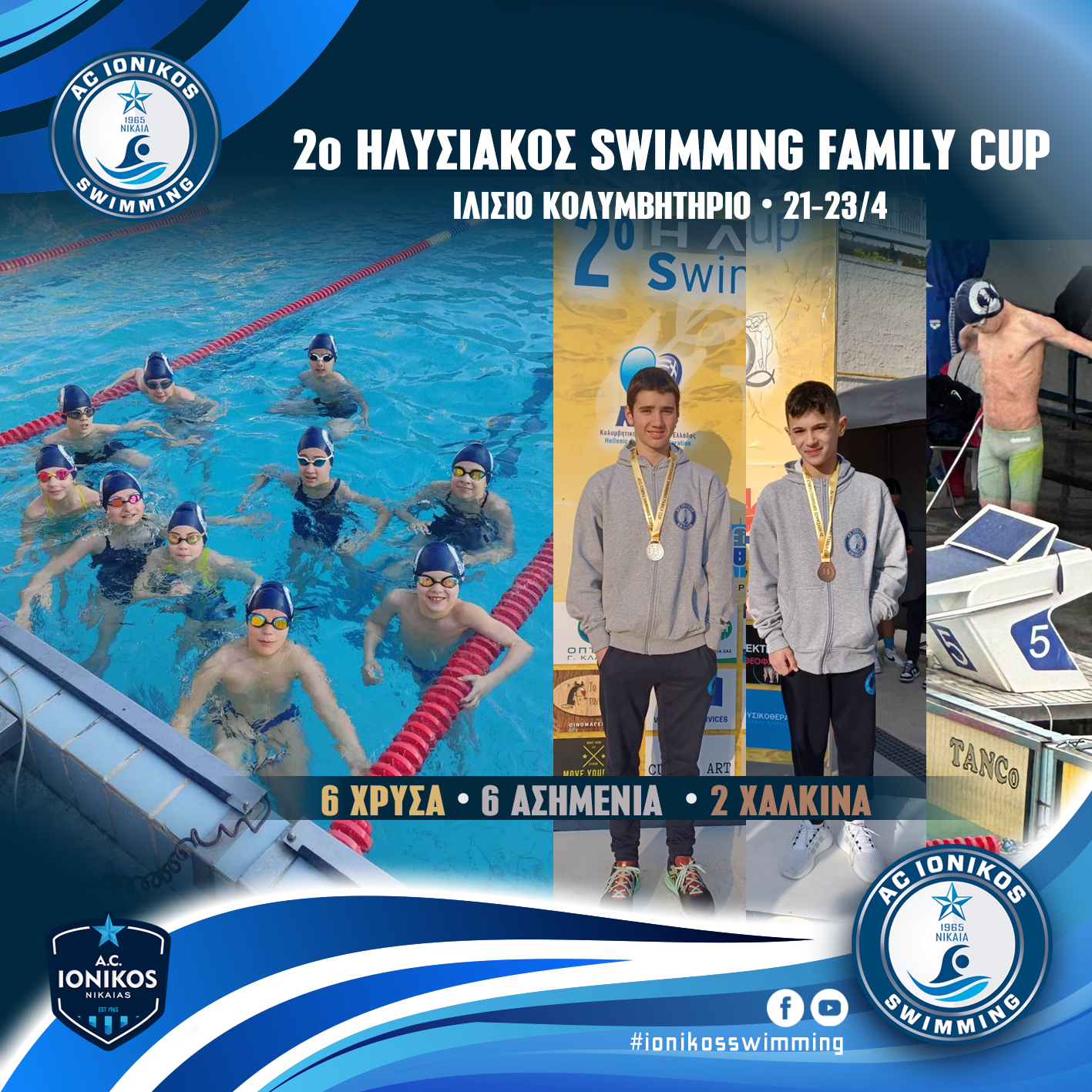 Συμμετοχή στο 2ο ΗΛΥΣΙΑΚΟΣ SWIMMING FAMILY CUP - A.C. IONIKOS NIKAIAS