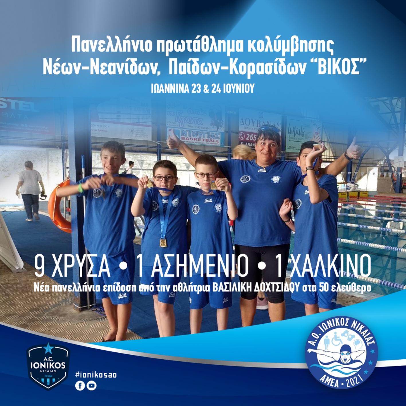 Πανελλήνιο πρωτάθλημα κολύμβησης AμεA «ΒΙΚΟΣ» Νέων-Νεανίδων, Παίδων ...